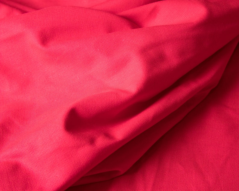 Solid Red Flannel Fabric by the Yard Vintage Cotton Fabric - Etsy