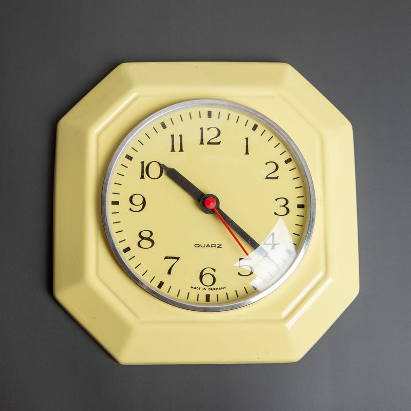 Yellow Wall Clock - Etsy