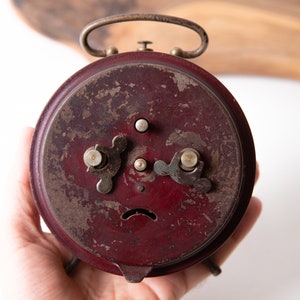 Rustic Alarm Clock, Brown Rust Clock, Made in Germany, Antique Vintage ...