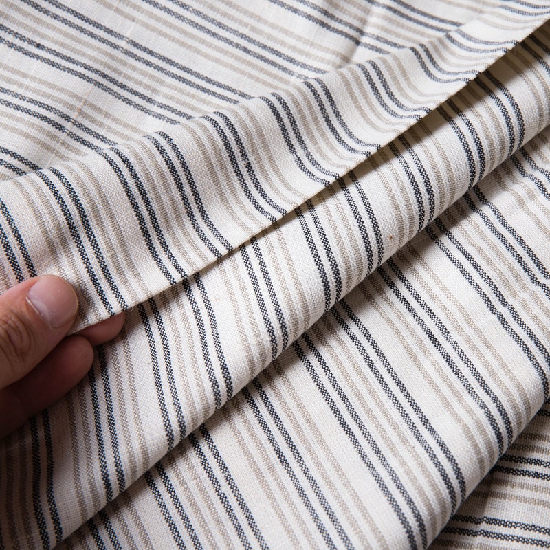 Striped Linen Fabric - Etsy