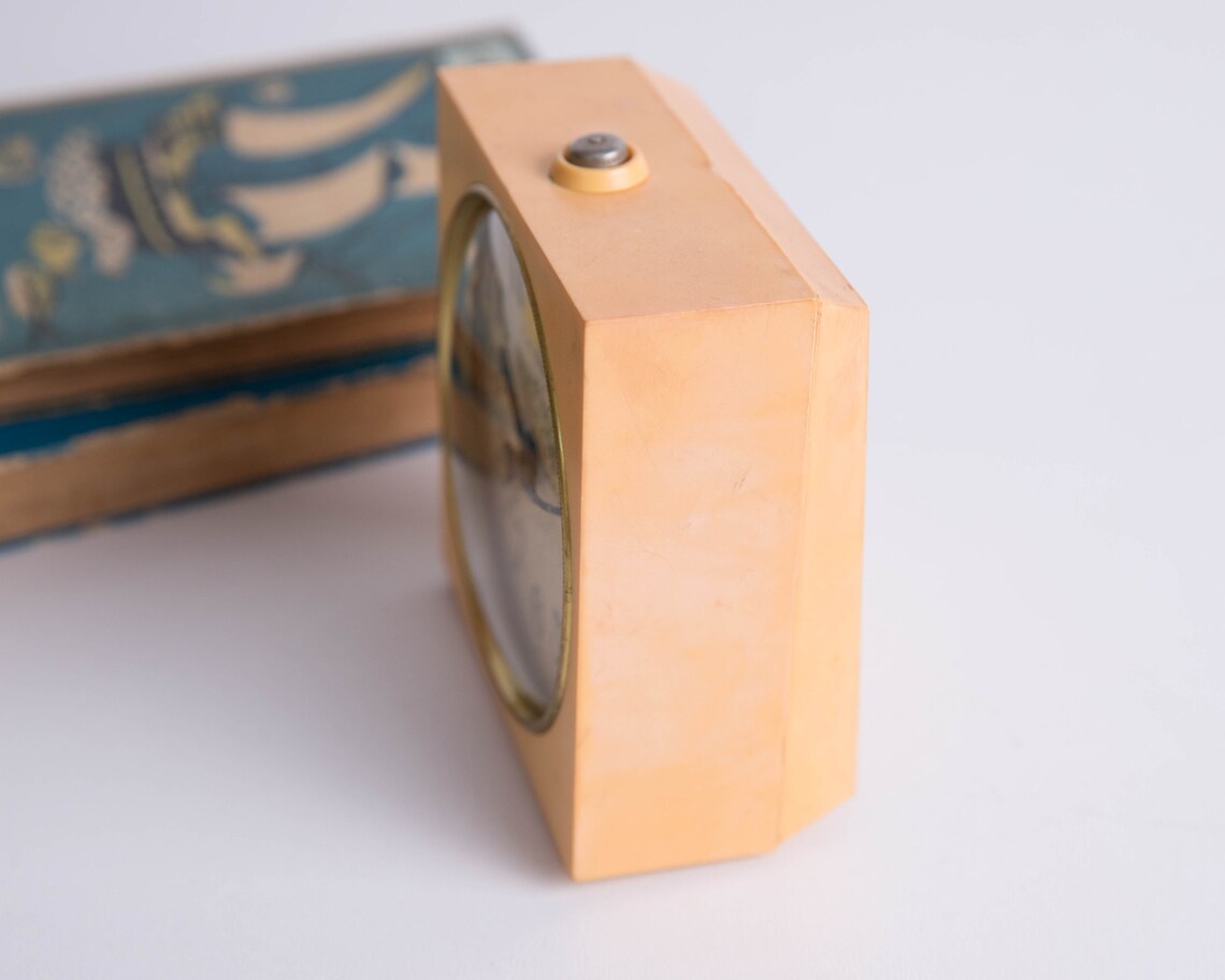 Beige Square Desk Clock, Soviet Alarm Clock, Jantar Soviet Union Home ...