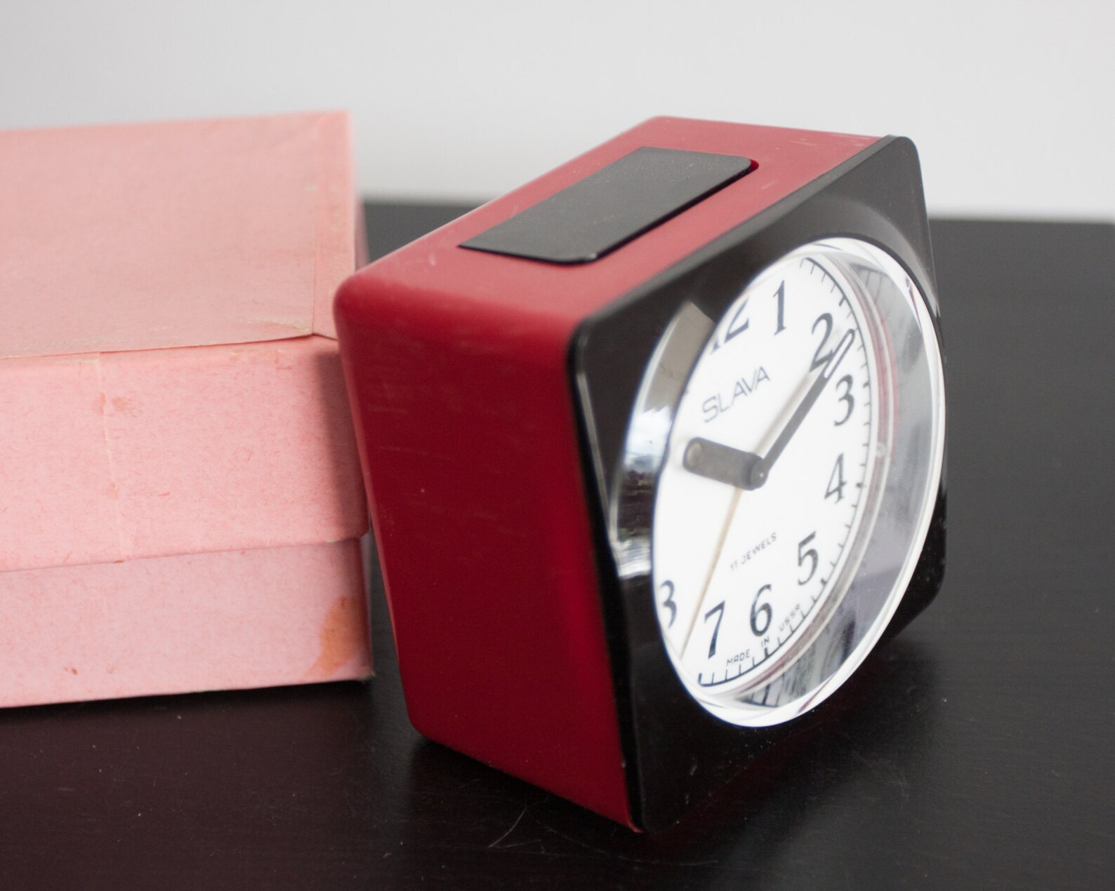 Square Alarm Clock Vintage Soviet Clock Russian Desk Clock | Etsy