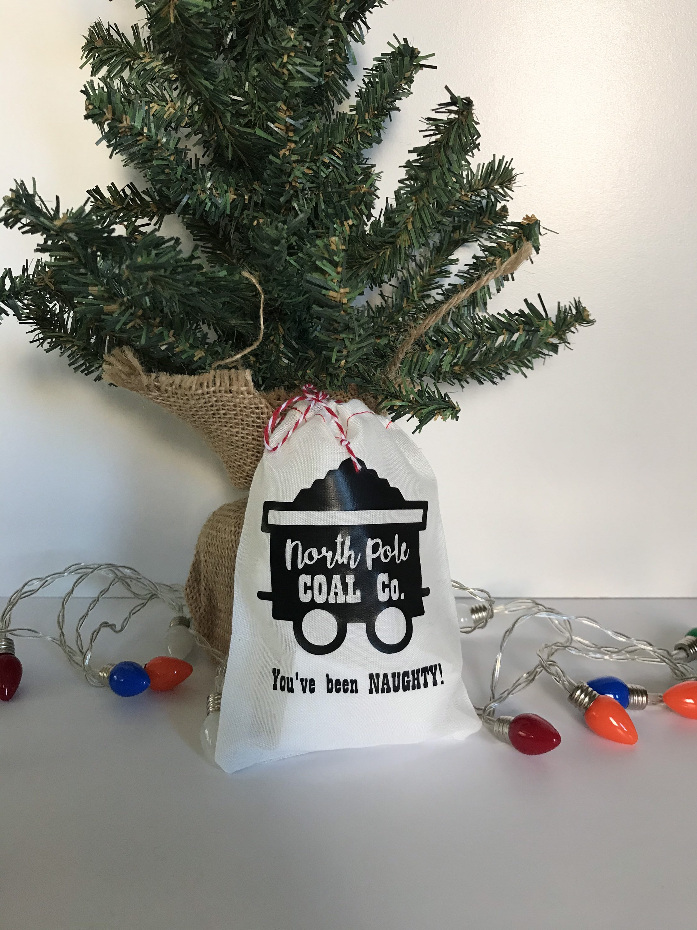 Christmas Coal gift bag Santa coal youve been naughty | Etsy