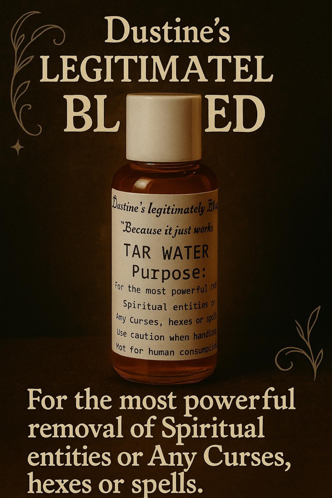 Tar Water-dustine's Legitimately Blessed Tar Water - Etsy