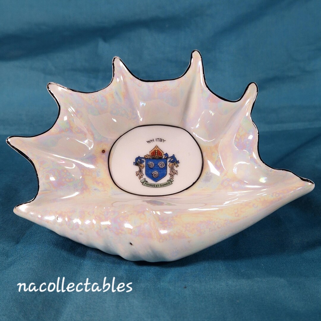 Vintage Whitby Crest Conch Shell Pin Dish: 1950s Souvenir - Etsy