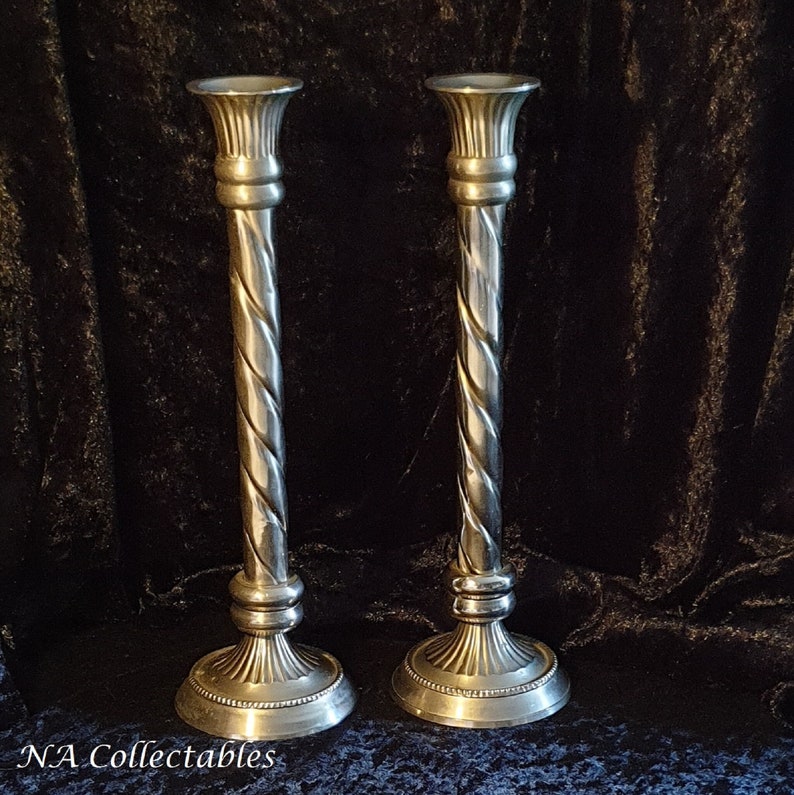 Pair of Indian Brass Candlesticks - Etsy