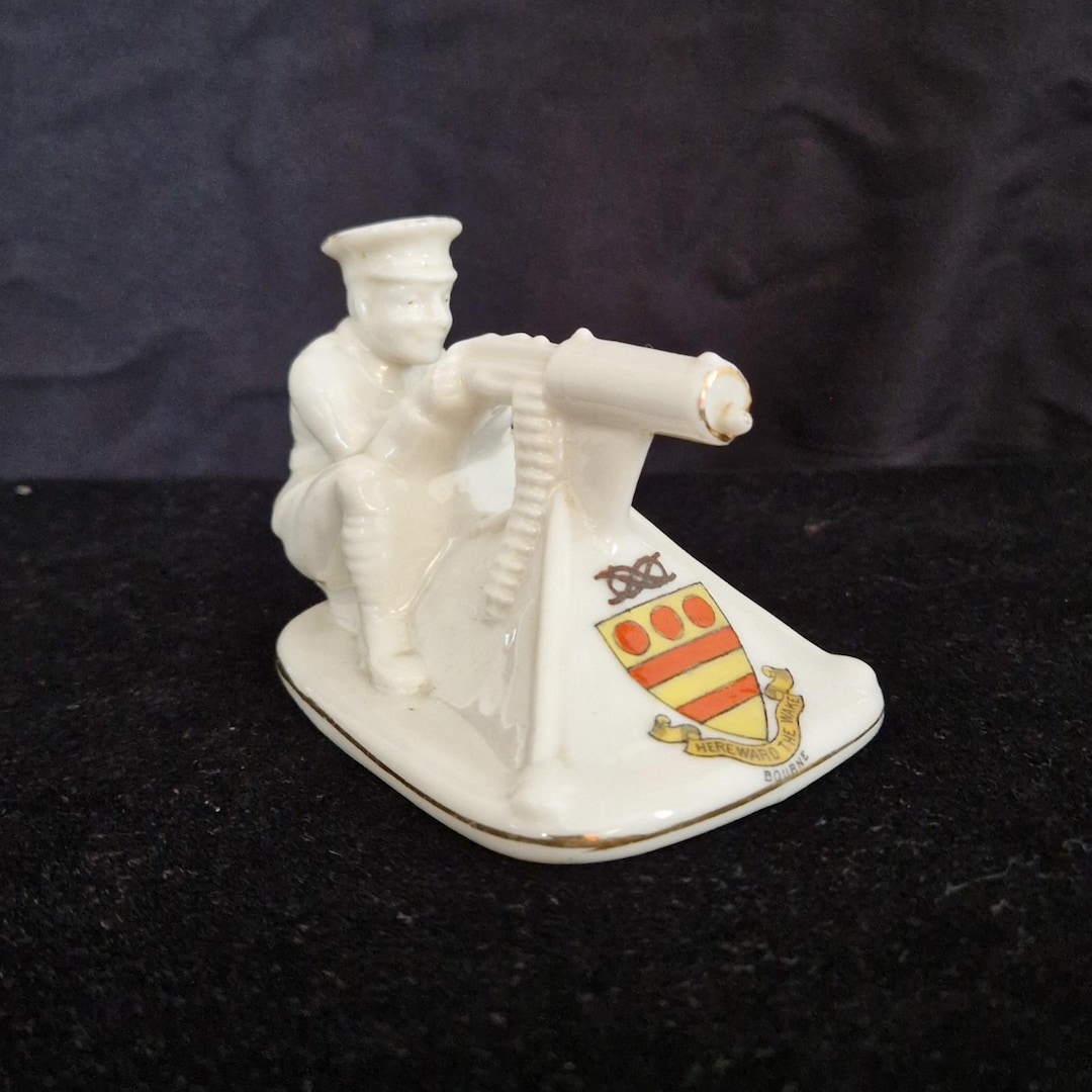 Crested Ware, WW1, "tommy and His Gun", Bourne Crest. - Etsy