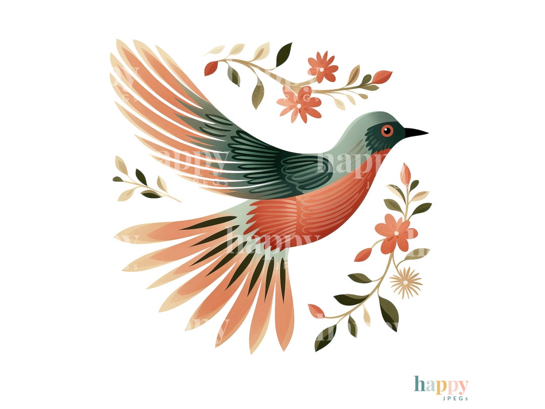 10 Bird Clipart Set Printable Watercolour Clipart Bundle Flying Birds ...