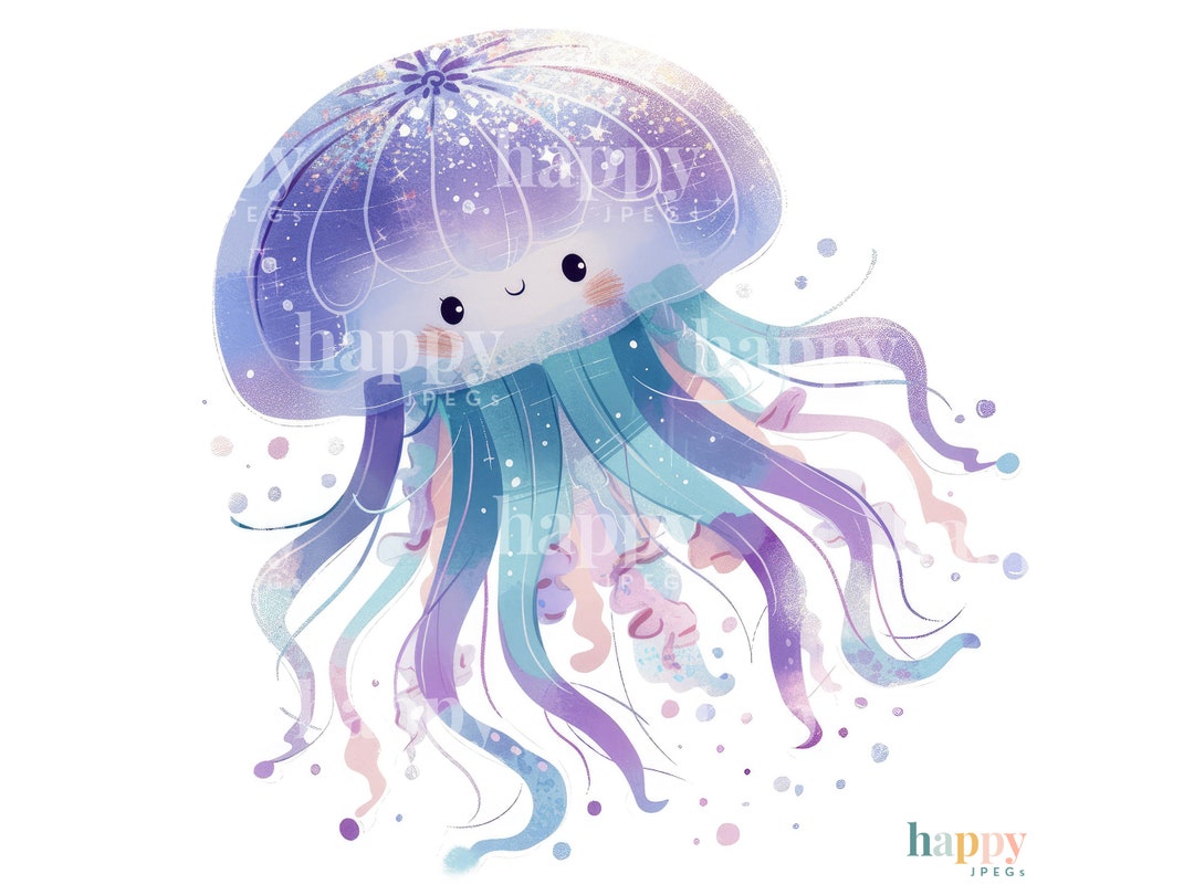 10 Magical Jellyfish Clipart Bundle Under the Sea Clipart Printable ...
