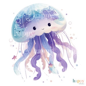 10 Magical Jellyfish Clipart Bundle Under the Sea Clipart Printable ...