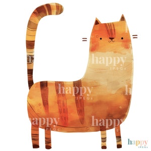 10 Cute Cats Clipart Bundle Printable Clipart Funny Quirky Cat Jpegs ...