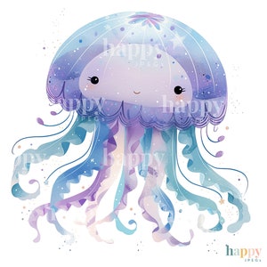 10 Magical Jellyfish Clipart Bundle Under the Sea Clipart Printable ...