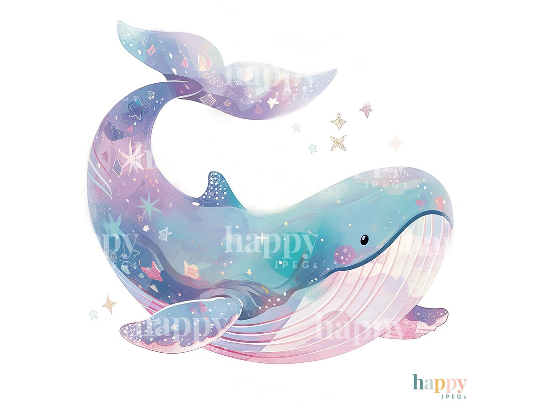 10 Magical Whale Clipart Set Under the Sea Clipart Printable ...