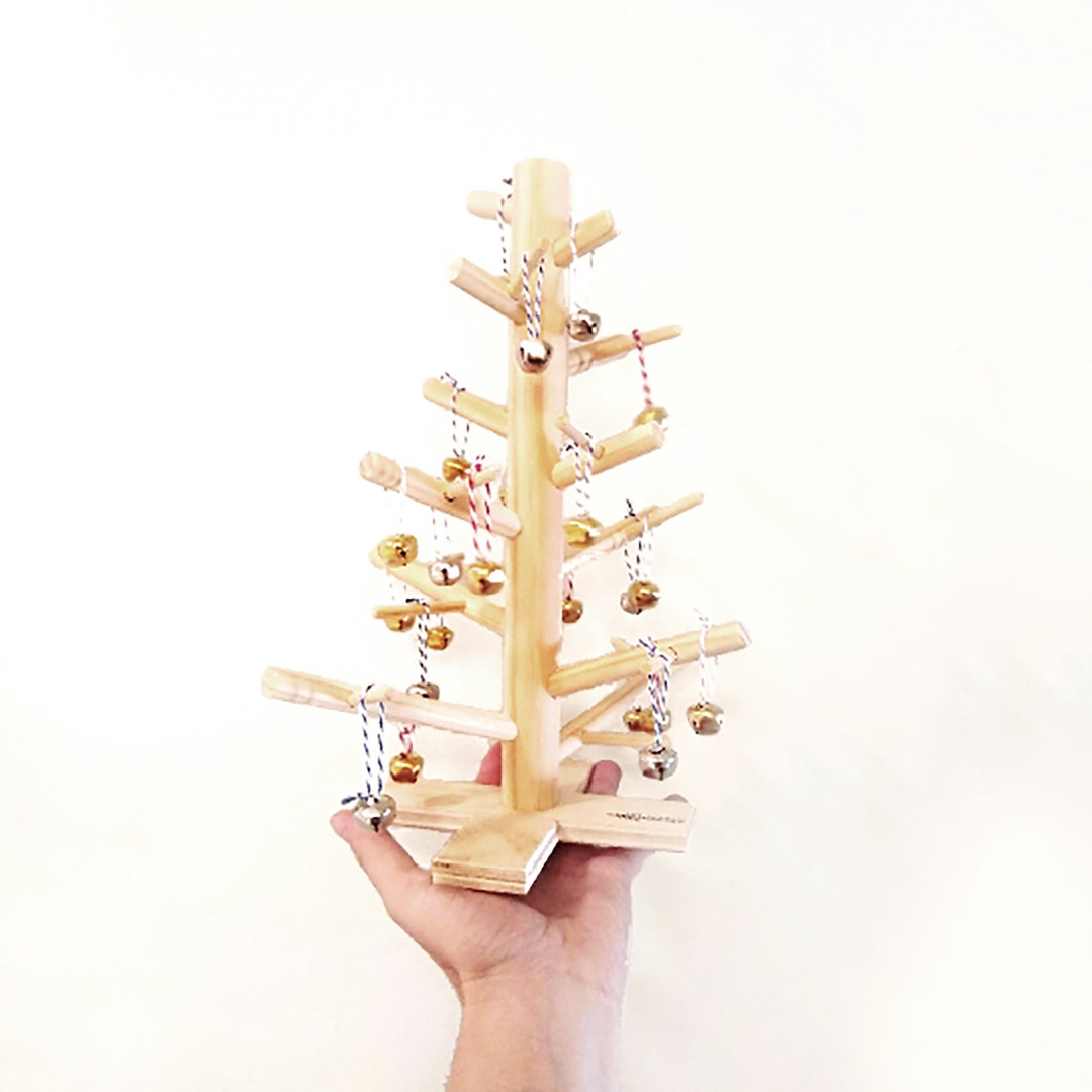 Handmade Scandinavian Wood Christmas Tree - Minimalist Tabletop Decor ...