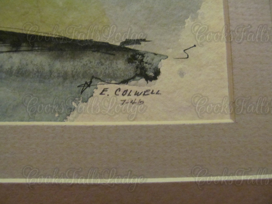 Elizabeth Colwell 1945 Signed Watercolor Painting of San Francisco Dock ...