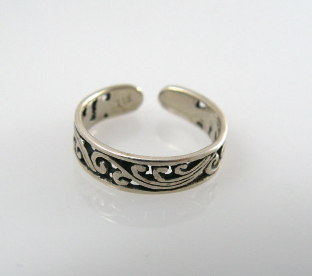 Sterling Silver Toe Ring. Toe Ring. Classic Toe Ring. Adjustable Toe ...