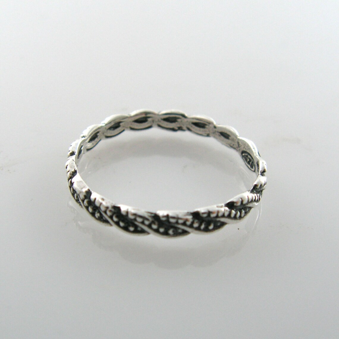 Braided silver ring. gift for her sterling silver ring | Etsy