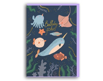 Ocean Birthday Card | Etsy