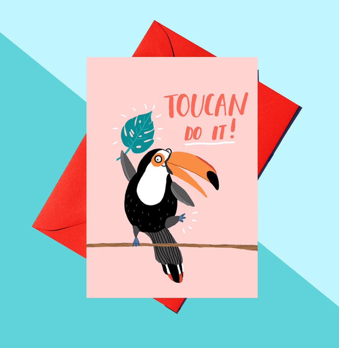 Toucan Good Luck Card: Motivational Card for Friend - Etsy