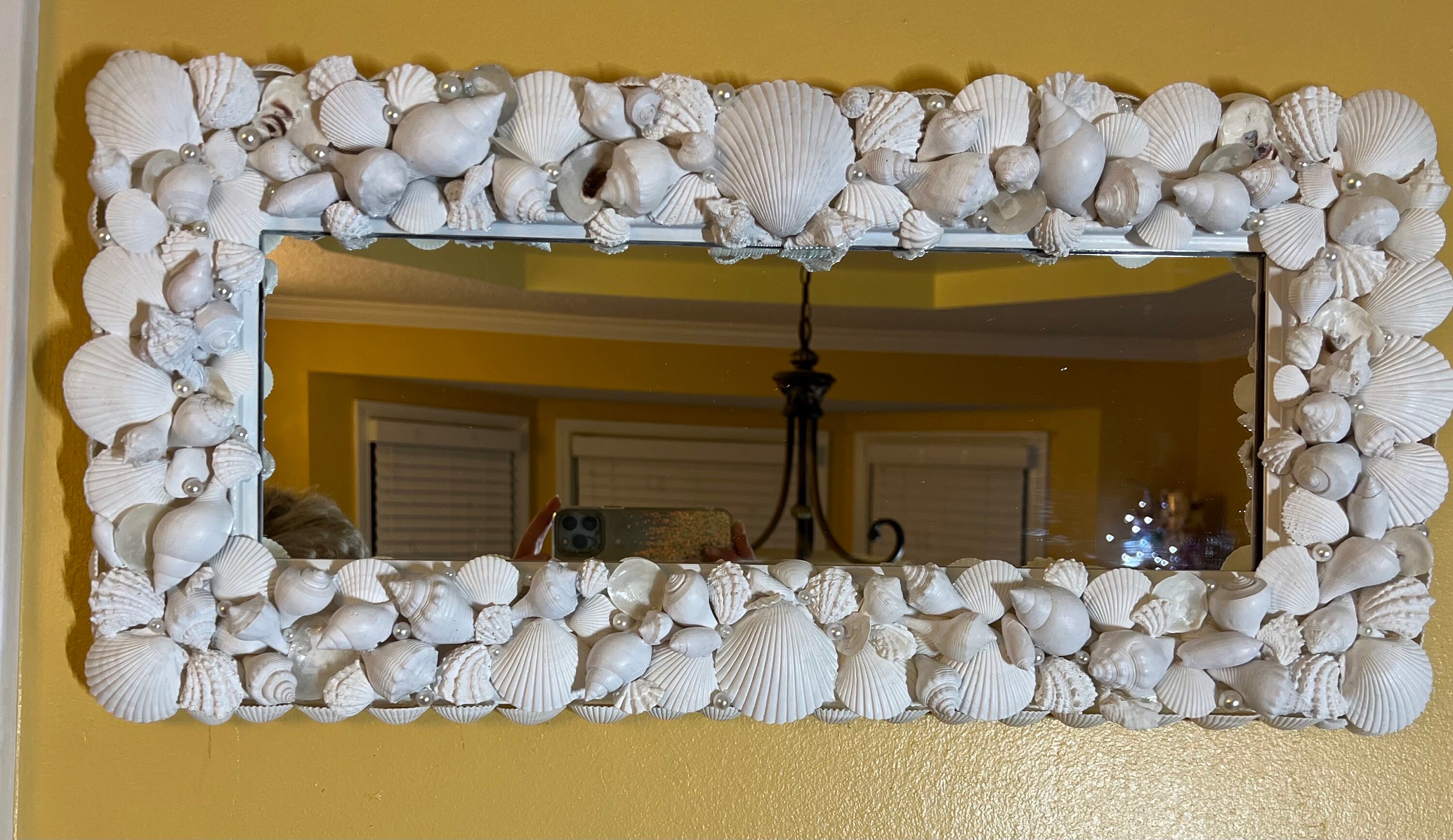 Handmade Seashell Mirror - Etsy