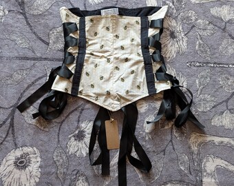Bee White Black and Yellow Corset Vest - Etsy