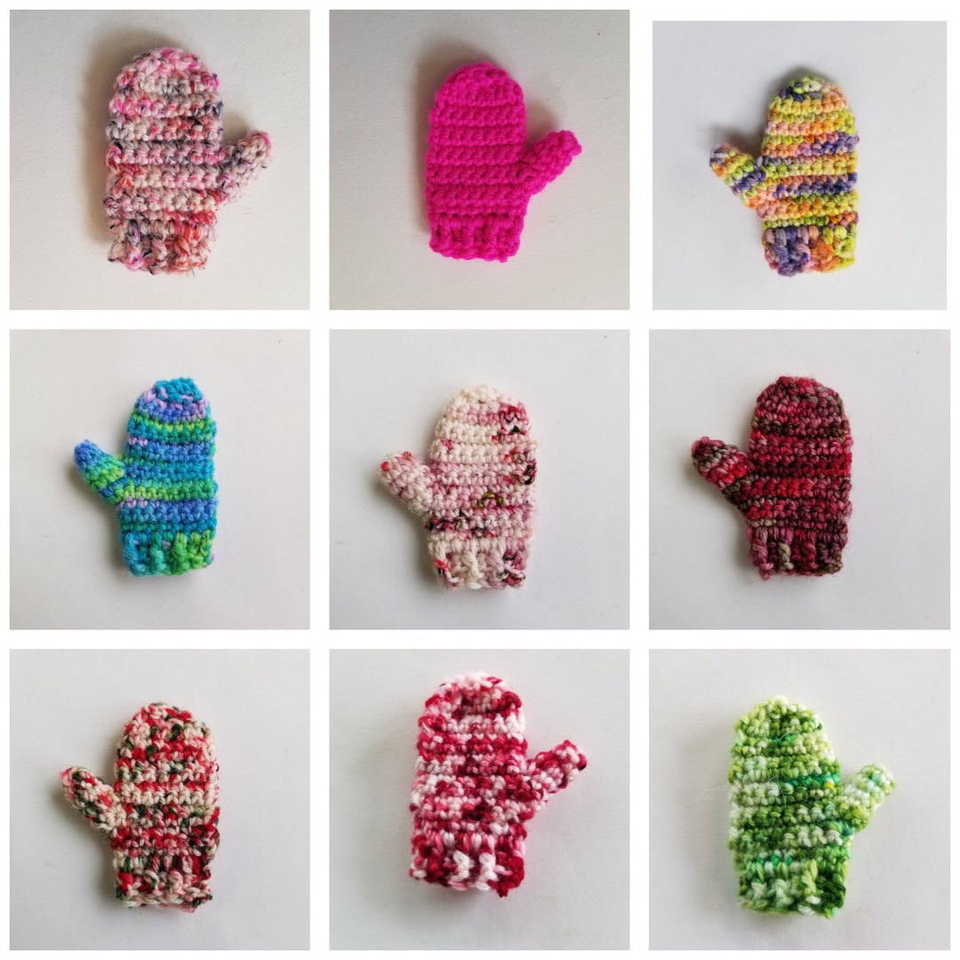 Funky Miniature Mittens / Mitten Key Chain / Mitten Purse Charms ...