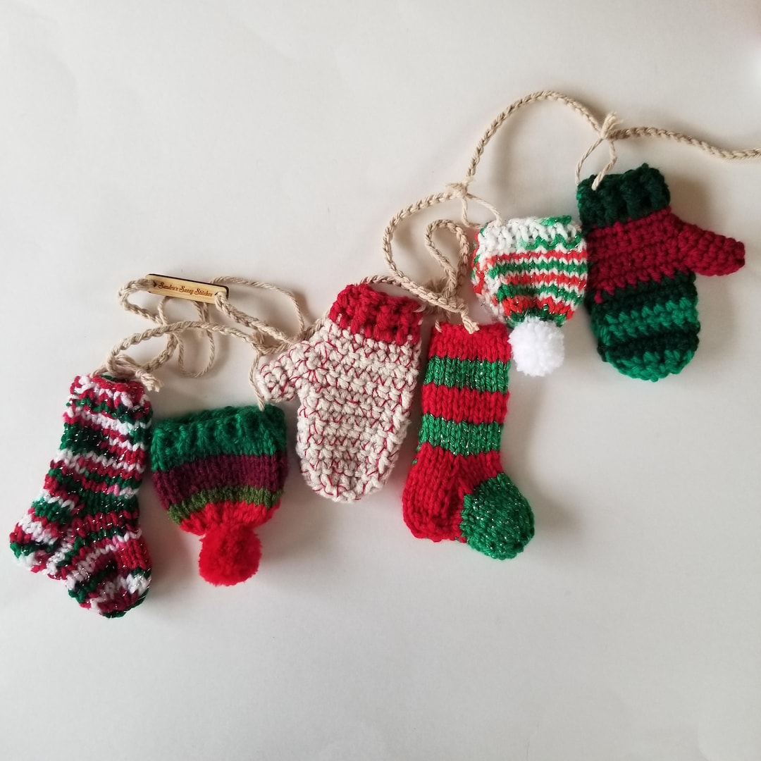 Design Your Own Sock, Mitten and Toque Garland / Christmas Advent ...