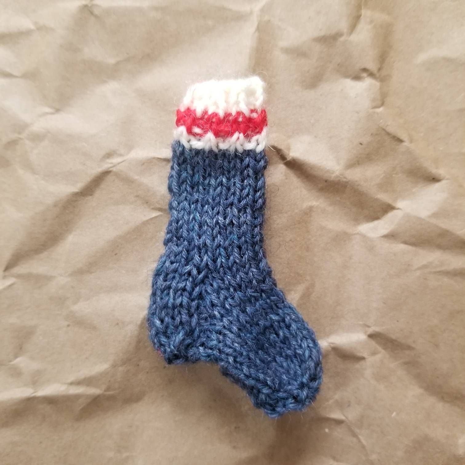 Work Sock Key Chain / Hand Knit Mini Sock Keychain / Sock - Etsy UK