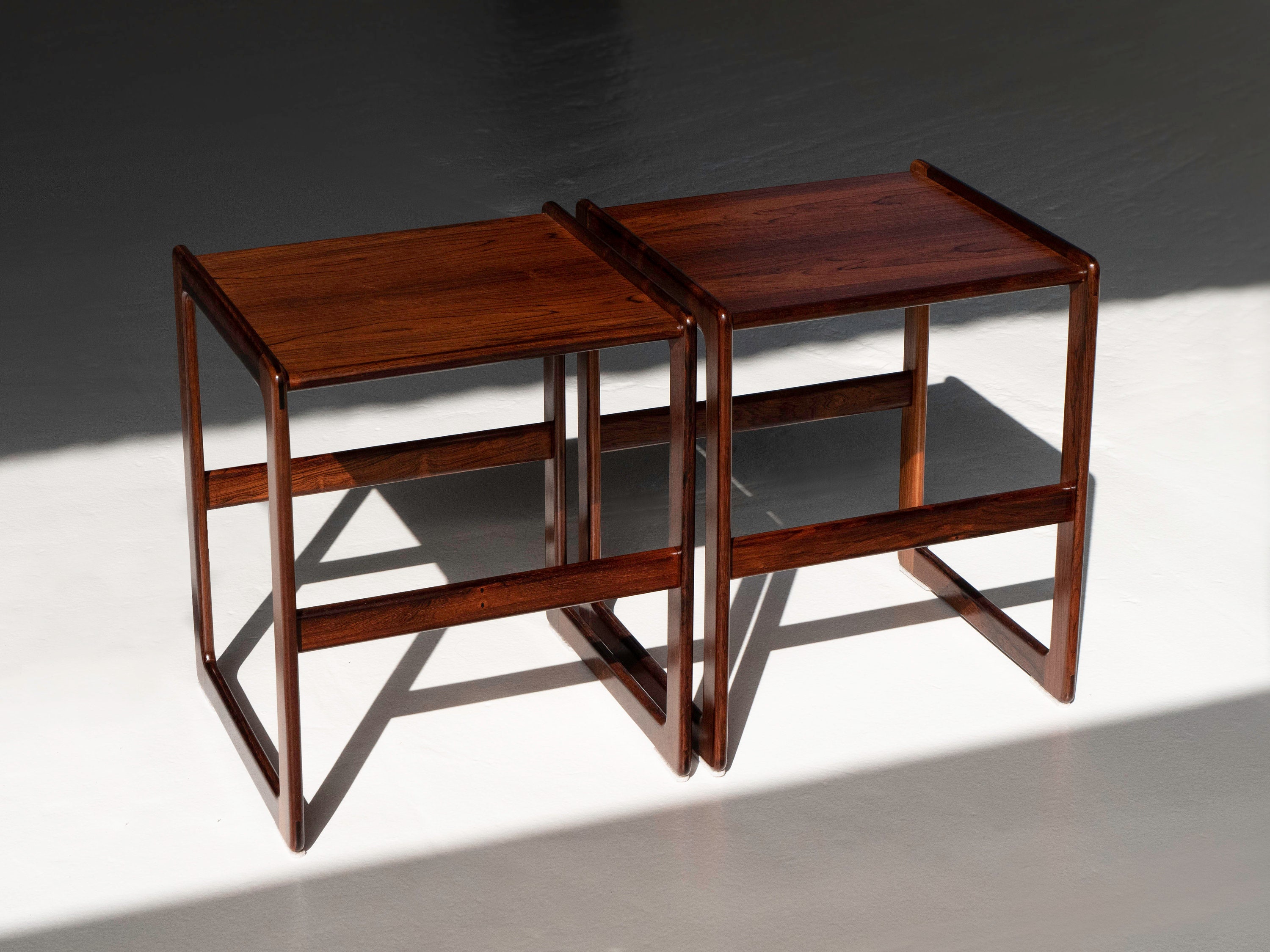 Arne Hovmand Olsen Rosewood Nesting Tables for Mogens Kold, Denmark ...
