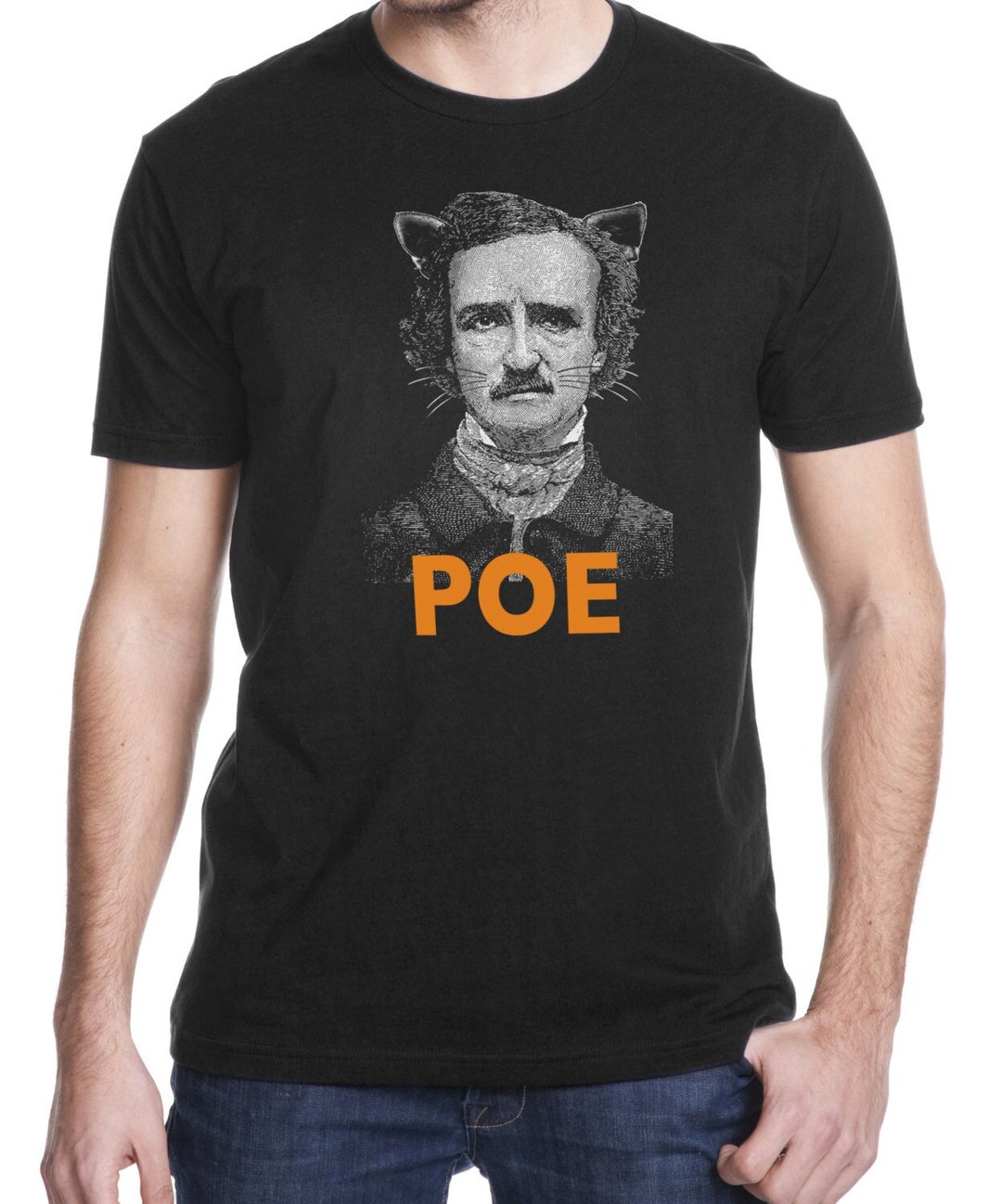 Edgar Allan Meow Shirt, Edgar Allan Poe Shirt, Gift for Bookworm, Cat ...
