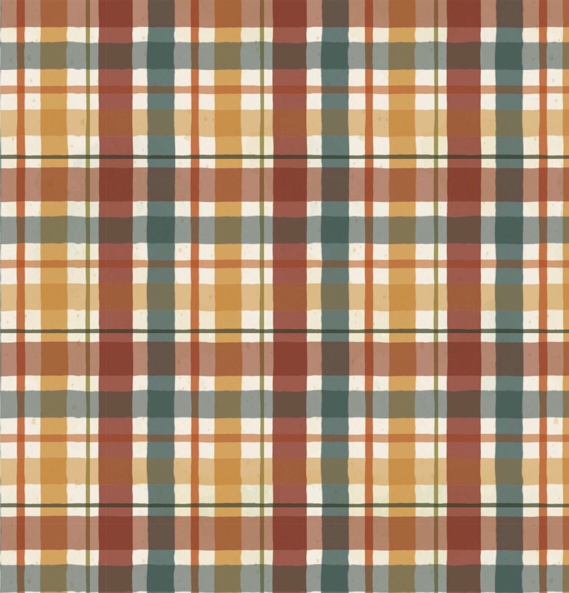 Fall Plaid Fabric Autumn Plaid Fabric Orange Plaid Fabric - Etsy