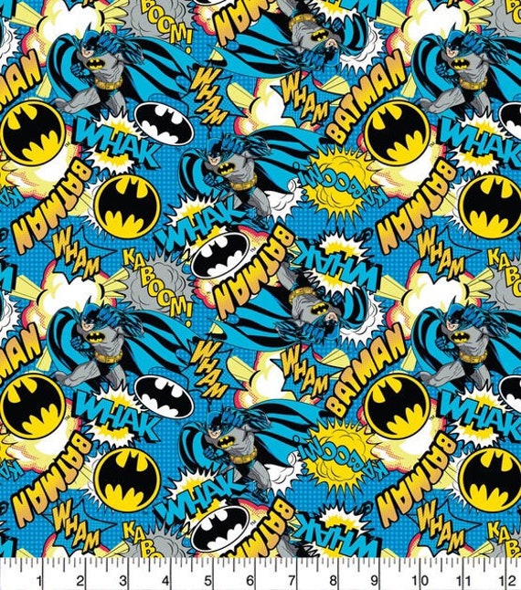Batman Fabric Batman Action Fabric Batman Movie Fabric | Etsy