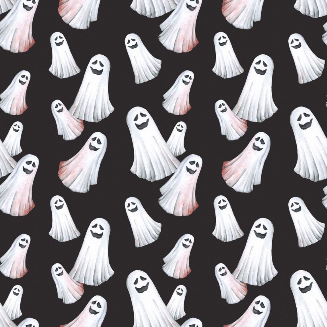 Halloween Fabric Tossed Ghosts Fabric Spooky Ghosts Fabric | Etsy