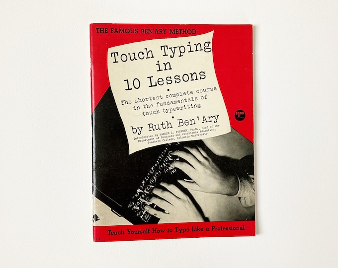 Vintage "touch Typing in 10 Lessons" Book / 1945 Typing Book - Etsy