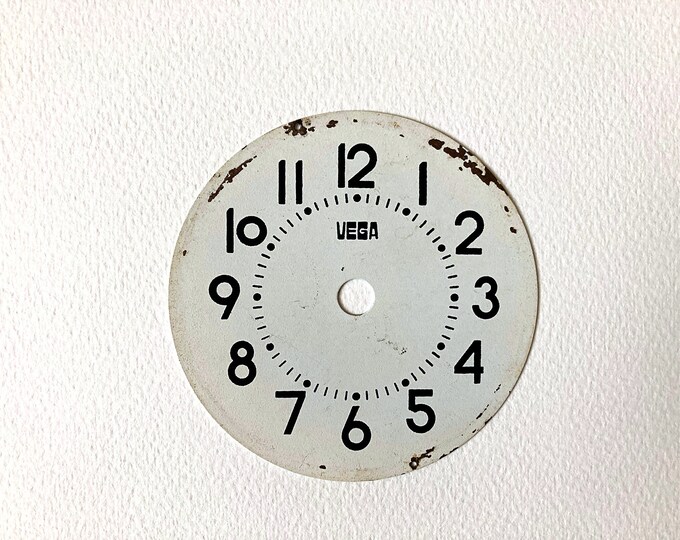 Vintage Clock Face / Vega Metal Clock Face - Etsy