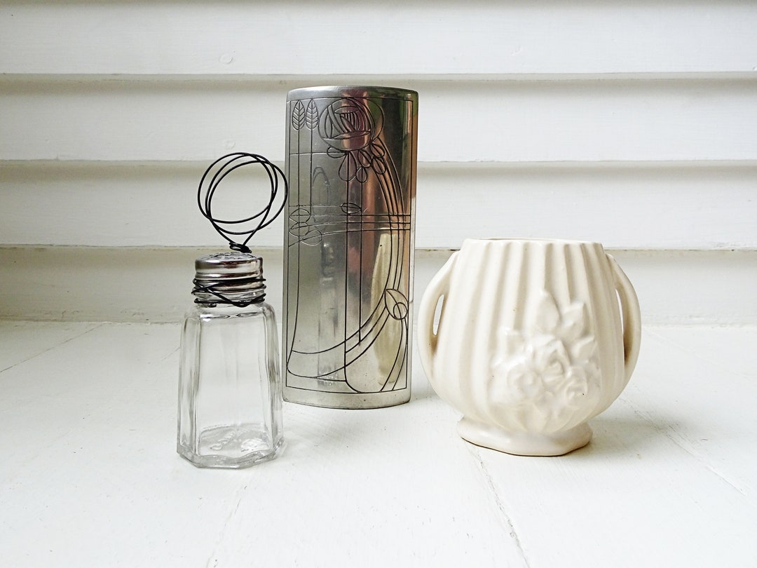 Photo Stand From Vintage Repurposed Salt Shaker / Junk Decor / Wire ...