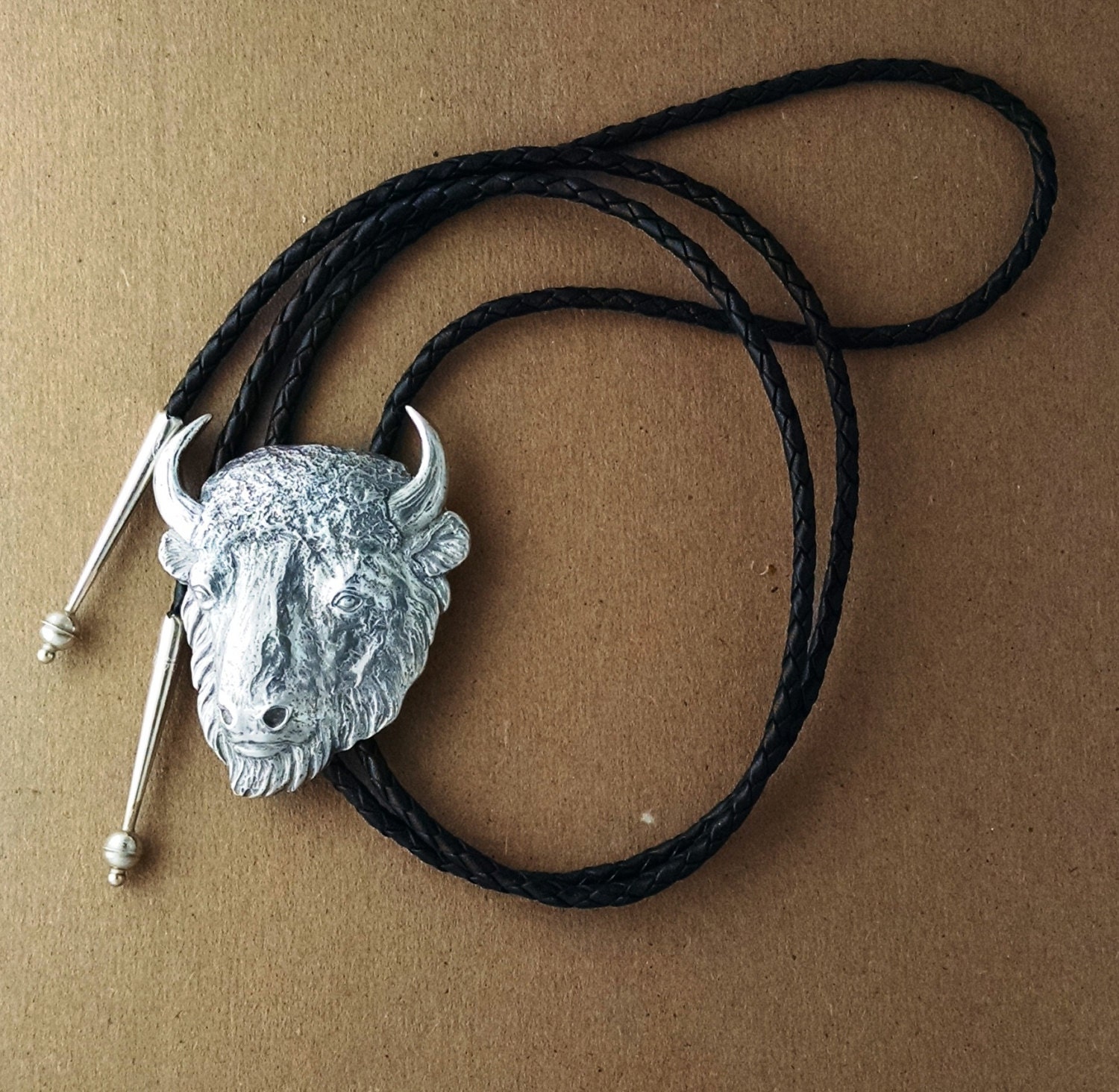 Buffalo Bolo Tie, American Bison Bolo, Men's Western Jewelry - Etsy