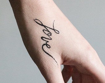 Love Written In Cursive Tattoo To Tat Or Not To Tat Annmarie