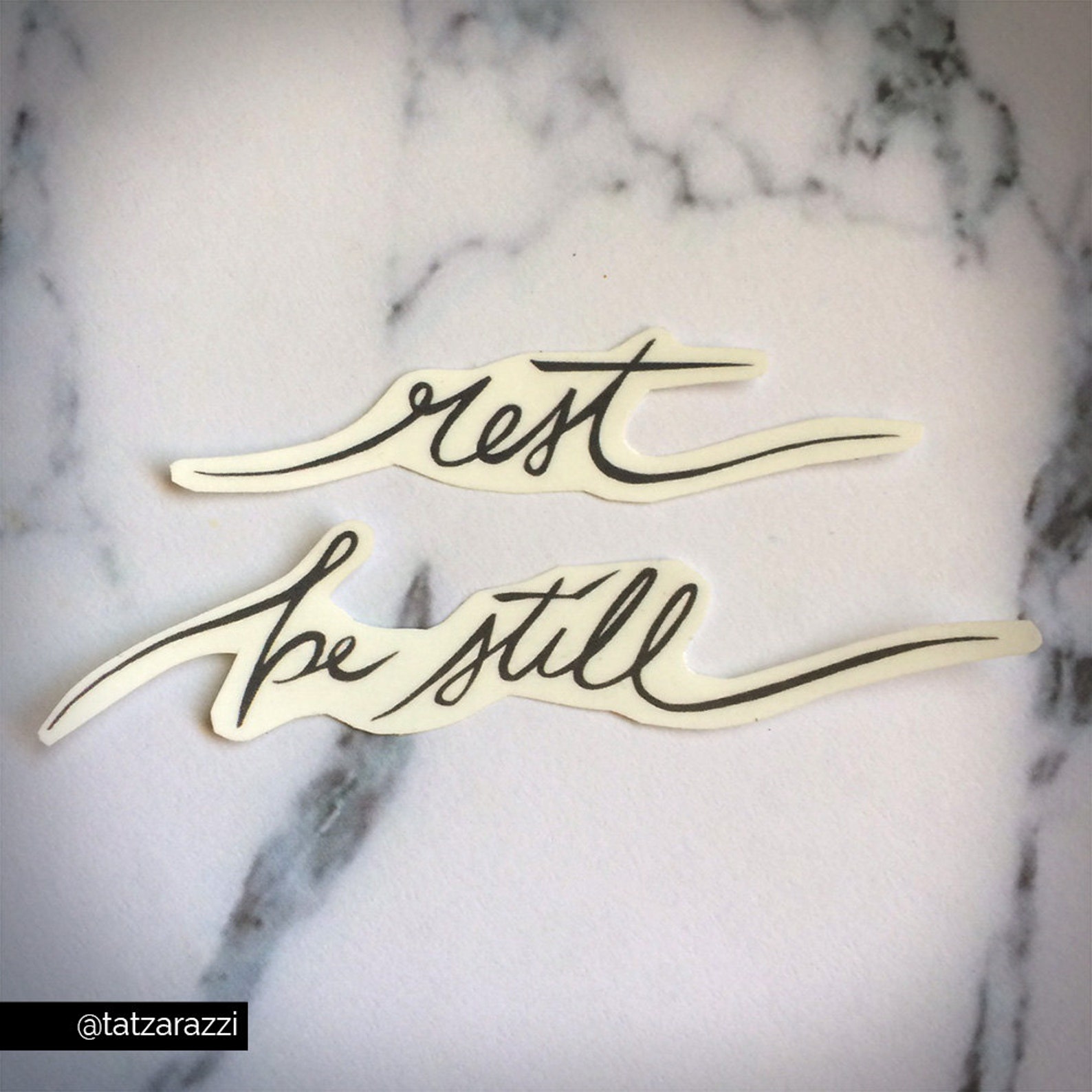 Rest Be Still Temporary Tattoo Script Calligraphy Cursive | Etsy