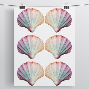 Mastectomy Mermaid Temporary Tattoo | Rainbow Seashell Clamshell ...