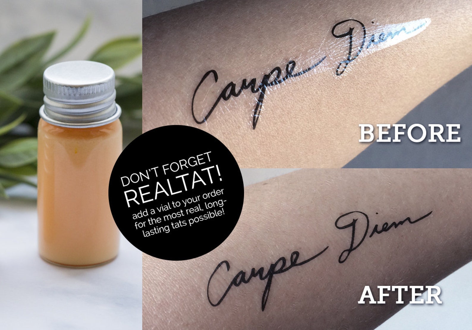 Courage Large Temporary Tattoo Script Calligraphy Cursive - Etsy