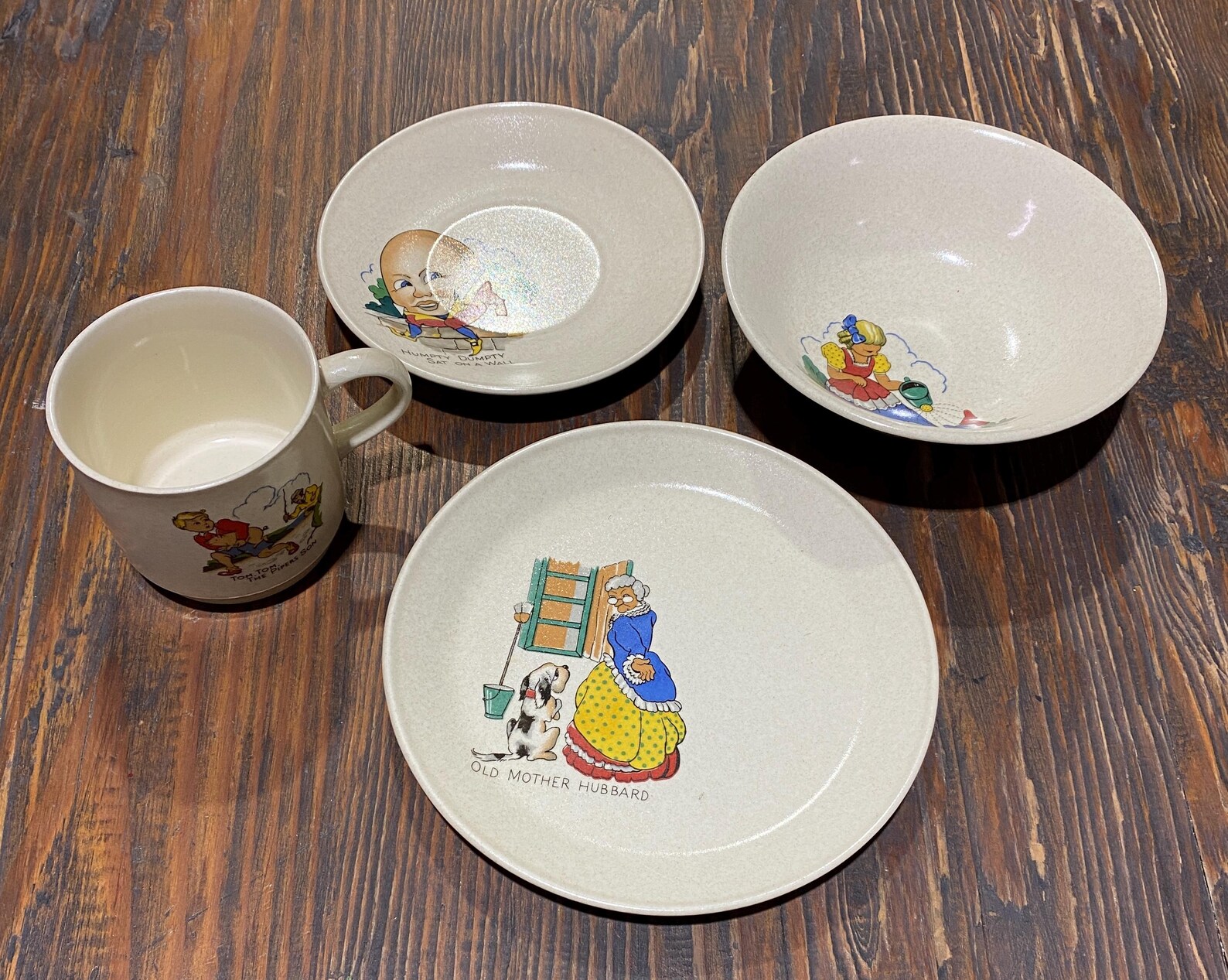Vintage Nursery Rhyme Breakfast Crockery Set by Johnson of Australia - Etsy