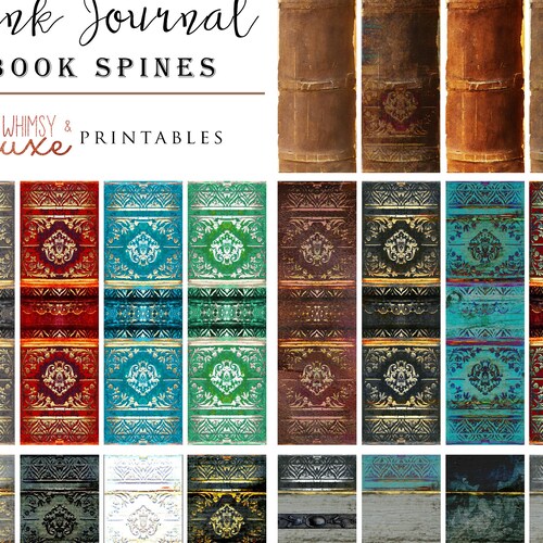 Instant Download Set of 20 Printable Antique Book Spines for - Etsy
