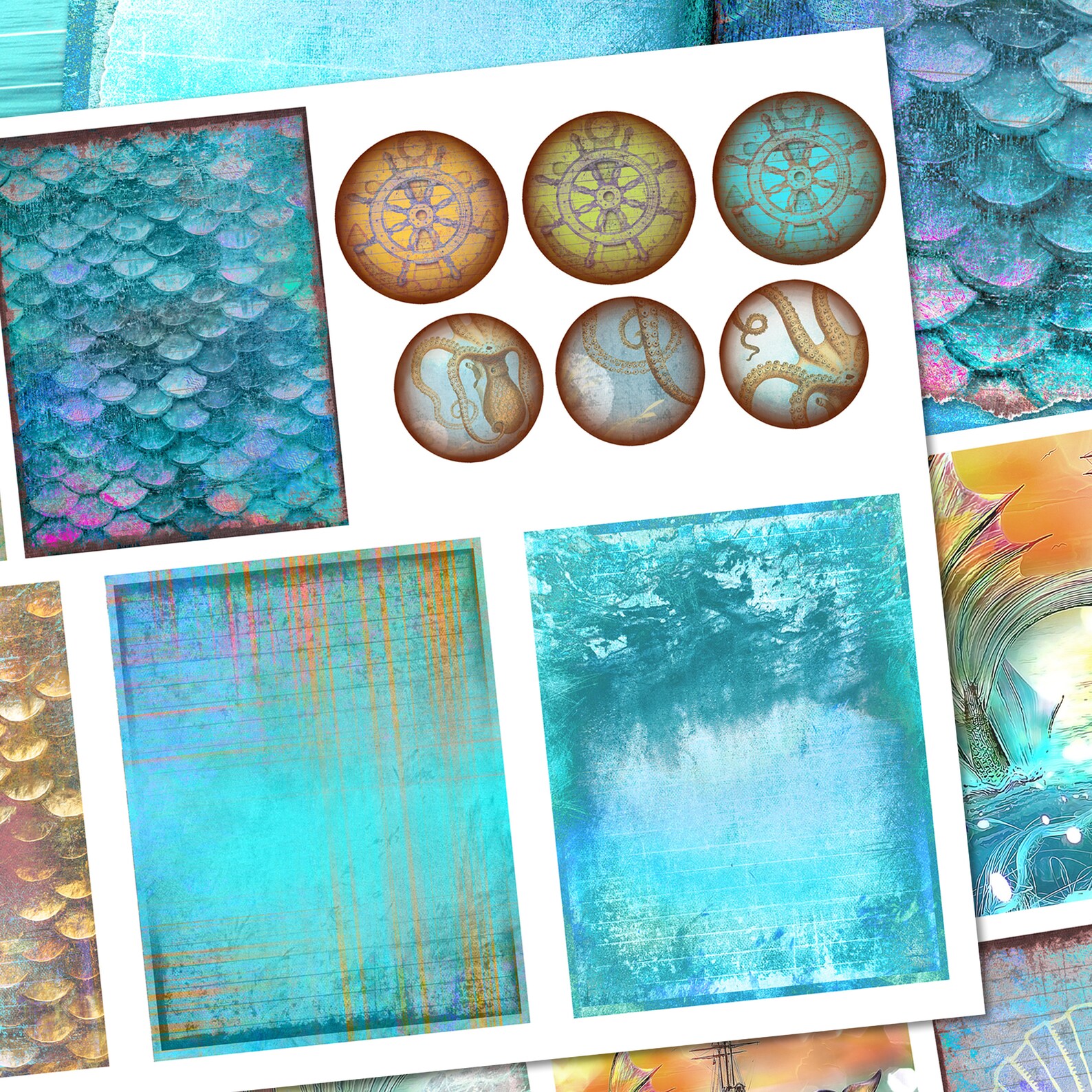 Instant Download Printable Mermaids Among Us Junk Journal Kit Art ...
