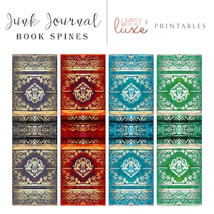 Instant Download Set of 20 Printable Antique Book Spines for Junk ...