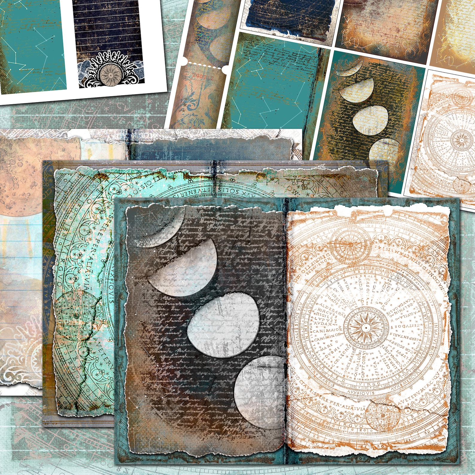 Instant Download Printable Celestial Retro Junk Journal Kit - Etsy ...
