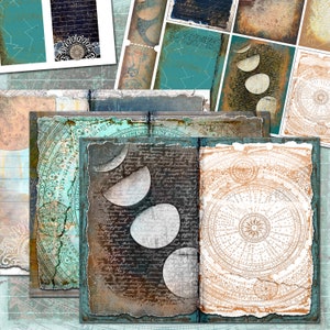 Instant Download Printable Celestial Retro Junk Journal Kit Art Journal ...