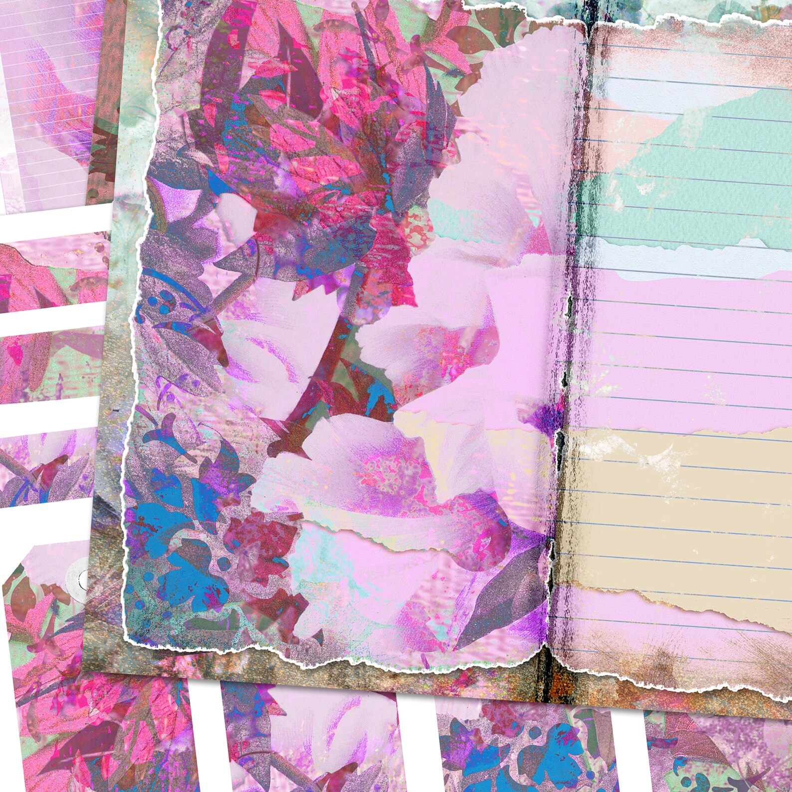 Instant Download Printable Floral Pastels Junk Journal Kit | Etsy