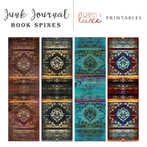 Instant Download Set of 20 Printable Antique Book Spines for Junk ...