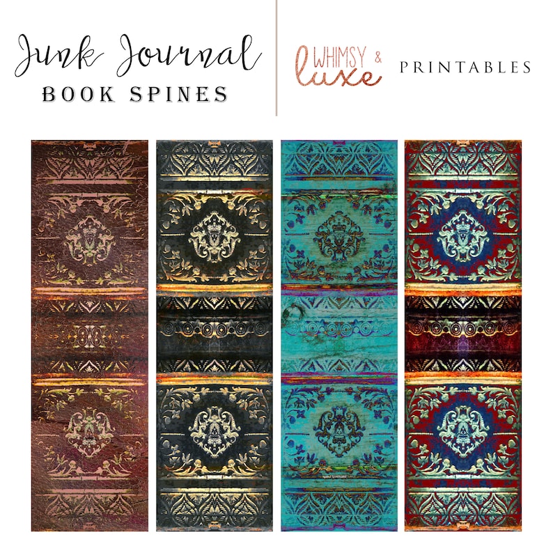 Instant Download Set of 20 Printable Antique Book Spines for - Etsy
